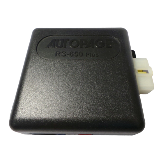 AUTOPAGE RS-650 PLUS OPERATION MANUAL Pdf Download | ManualsLib