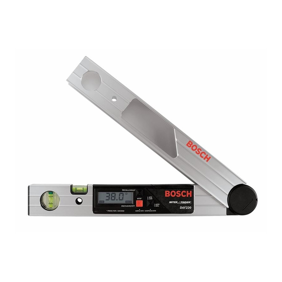 BOSCH DAF220 ORIGINAL INSTRUCTIONS MANUAL Pdf Download | ManualsLib