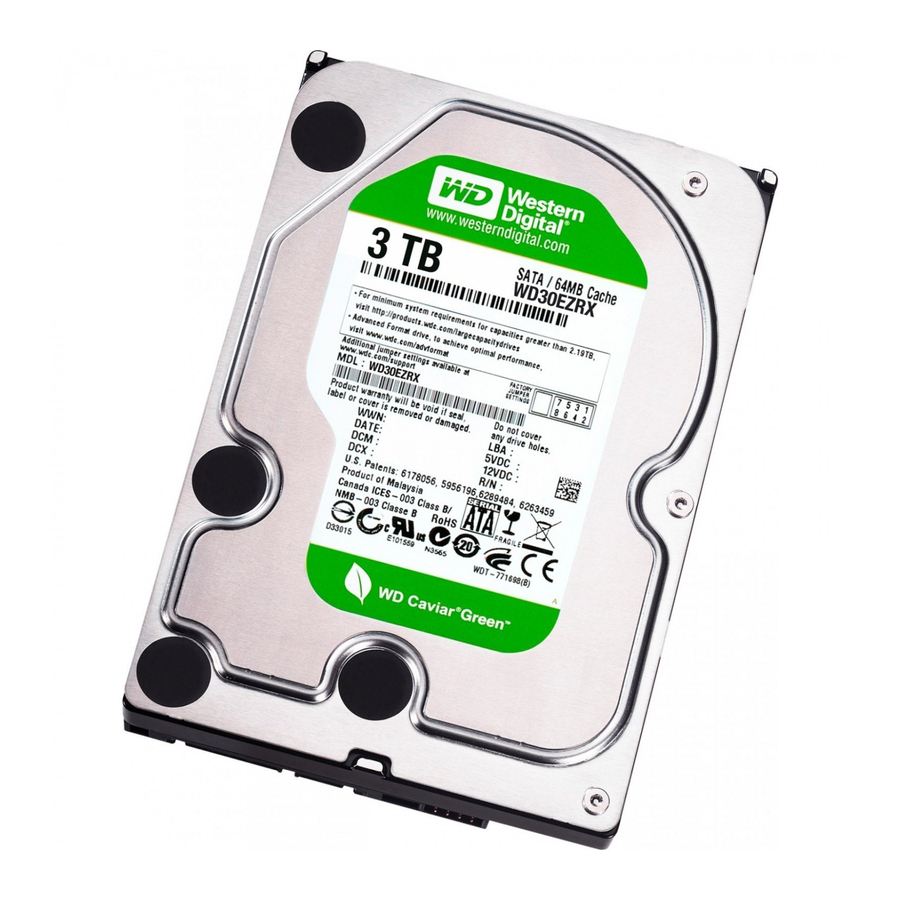 WESTERN DIGITAL CAVIAR GREEN WD7500AZRX PRODUCT FEATURES Pdf Download | ManualsLib