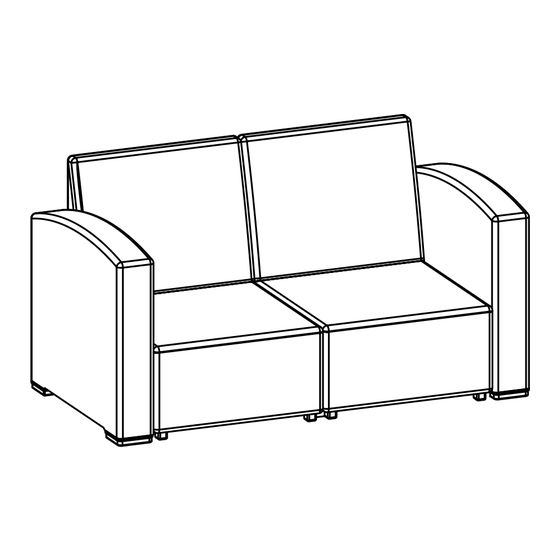 KITCHEN STUFF PLUS MIAMI COUCH WITH 2 CUSHIONS 88625 ASSEMBLY ...