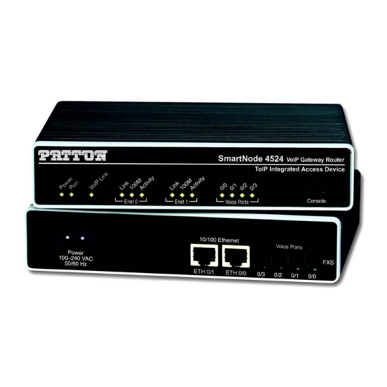 PATTON ELECTRONICS SMARTNODE 4110 SERIES GETTING STARTED MANUAL Pdf ...