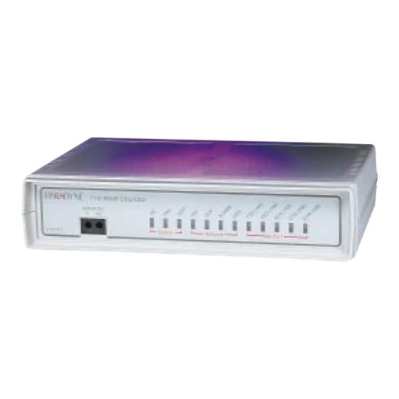 PARADYNE 7110 SNMP T1 BENEFITS Pdf Download | ManualsLib
