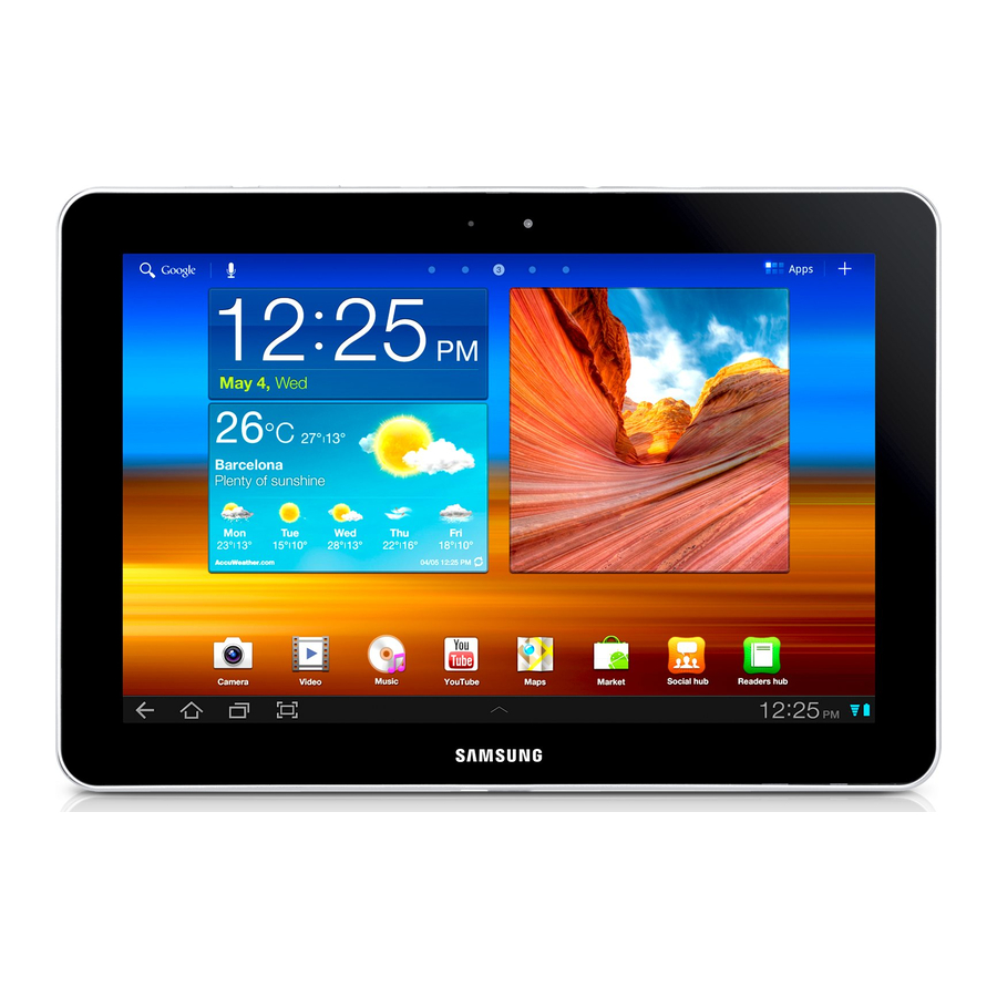 SAMSUNG GALAXY GT-P7500 USER MANUAL Pdf Download | ManualsLib