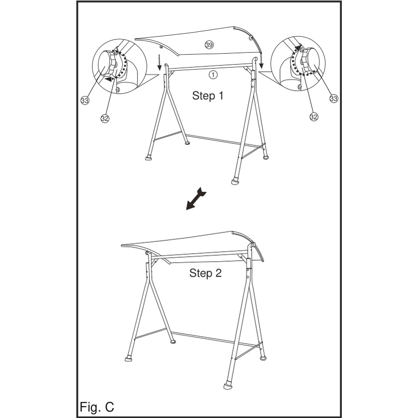 How to Attach the Canopy to Courtyard Creations RUS487W-WM | ManualsLib