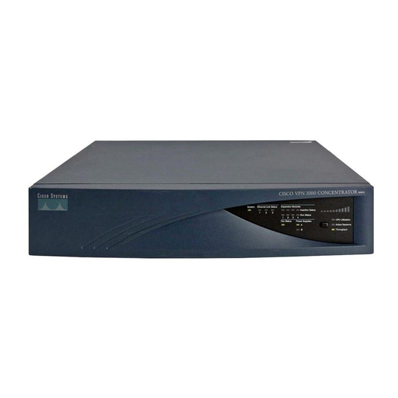 CISCO VPN 3000 USER MANUAL Pdf Download | ManualsLib