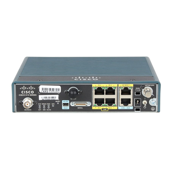 CISCO 819 INSTALLATION MANUAL Pdf Download ManualsLib