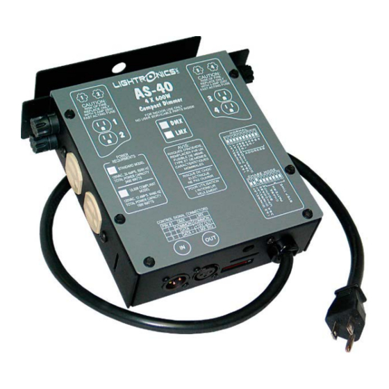 LIGHTRONICS AS40L OWNER'S MANUAL Pdf Download | ManualsLib