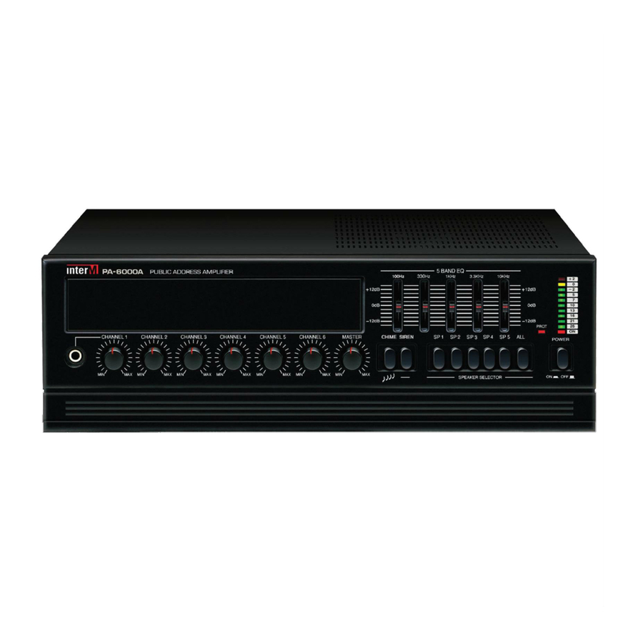 INTER-M PA-6000A SPECIFICATION Pdf Download | ManualsLib