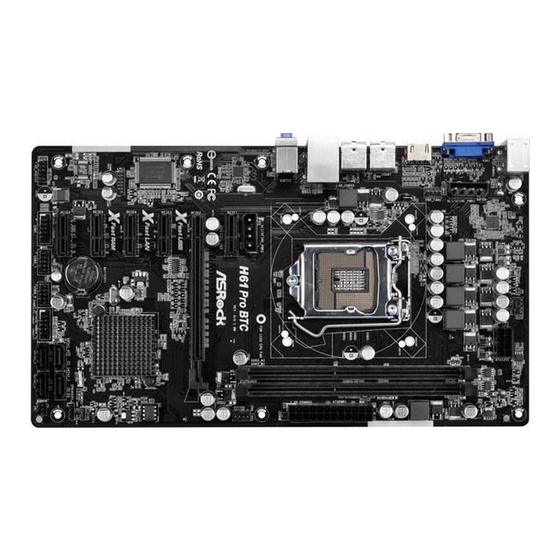 ASROCK H61 PRO BTC USER MANUAL Pdf Download | ManualsLib