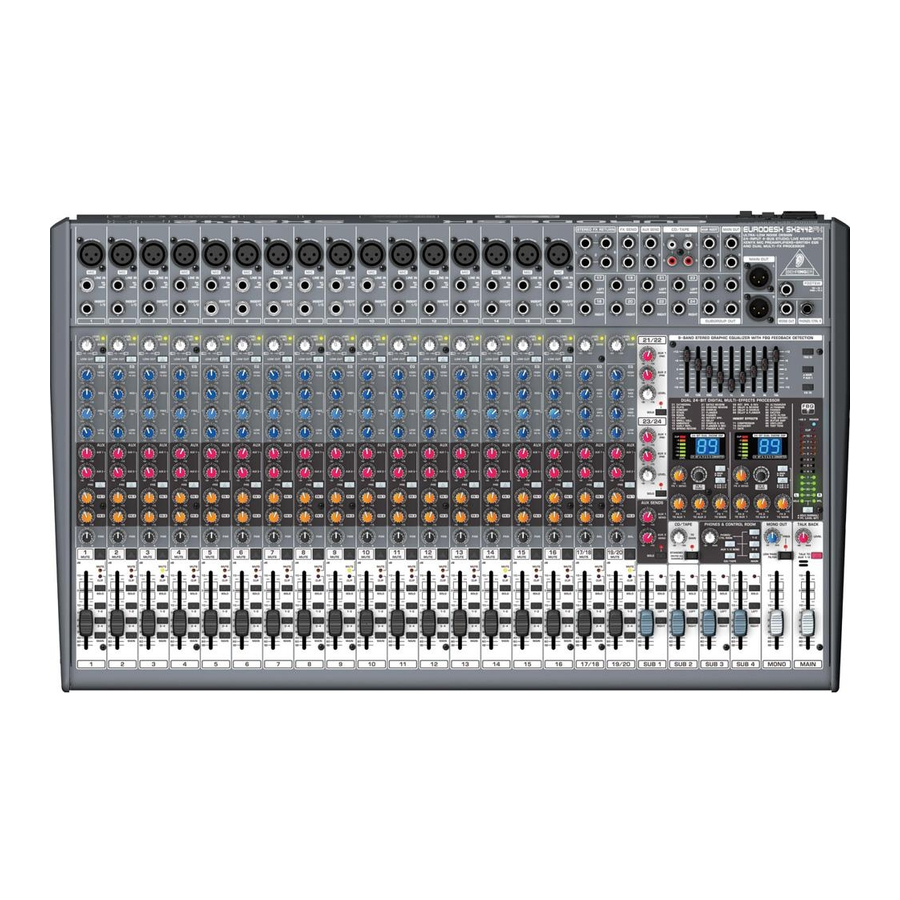 BEHRINGER EURODESK SX2442FX BROCHURE Pdf Download | ManualsLib
