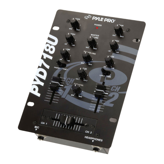 PYLE PRO PYD718U MANUAL Pdf Download | ManualsLib