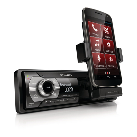 PHILIPS CARSTUDIO CAR MEDIA DOCKING SYSTEM CMD305A/12 QUICK MANUAL Pdf ...