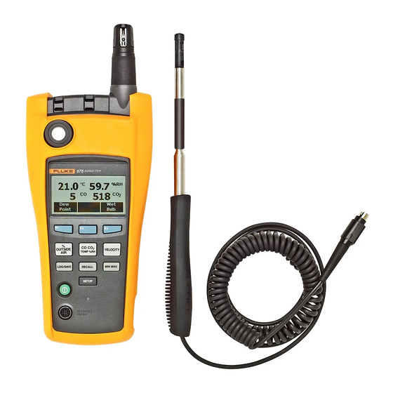 FLUKE 975 AIRMETER USER MANUAL Pdf Download | ManualsLib