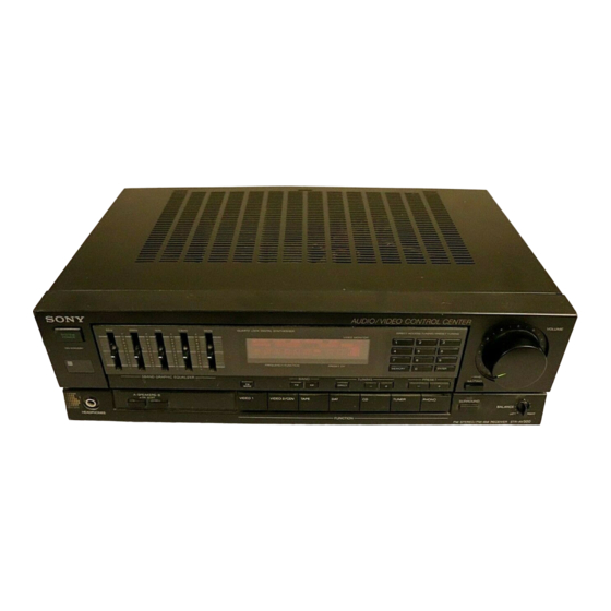 SONY STR-AV500 OPERATING INSTRUCTIONS MANUAL Pdf Download | ManualsLib