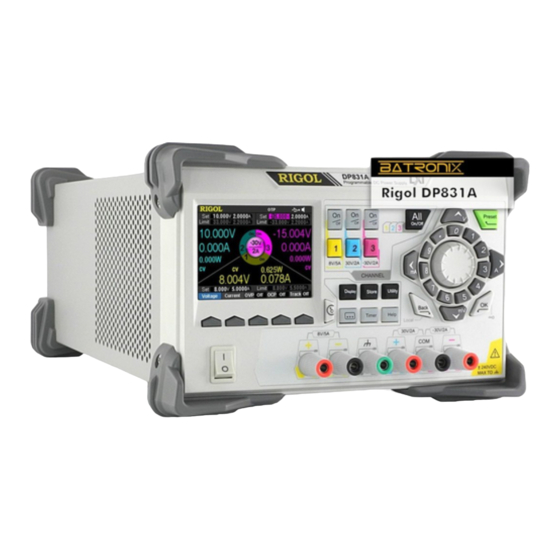 RIGOL DP800 SERIES USER MANUAL Pdf Download | ManualsLib