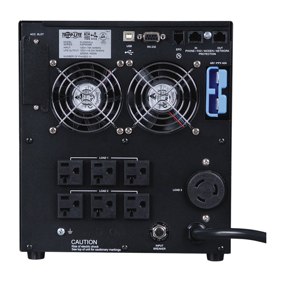 TRIPP LITE SMARTONLINE SU2200XL MANUAL Pdf Download | ManualsLib