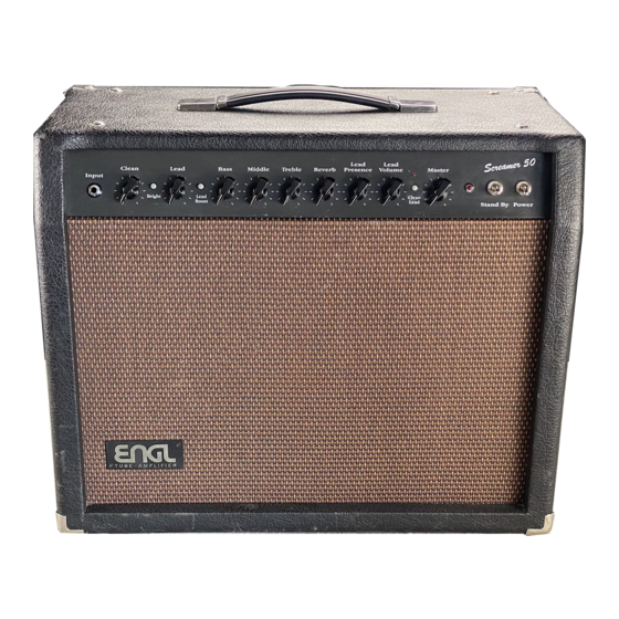 ENGL SCREAMER 50 OPERATING MANUAL Pdf Download | ManualsLib