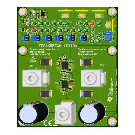 TEXAS INSTRUMENTS TPS1685EVM USER MANUAL Pdf Download | ManualsLib