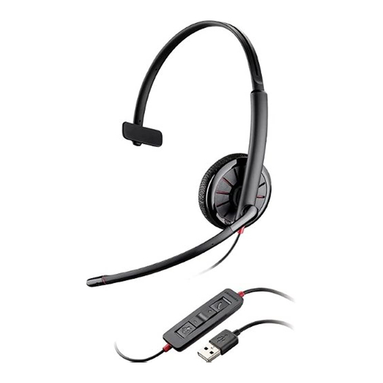 Plantronics Blackwire C320 PC Headset Getting Started | ManualsLib