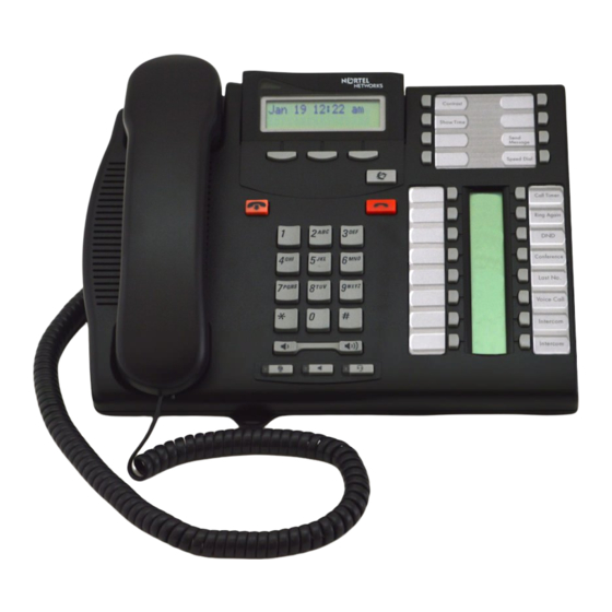 NORTEL T7316E USER'S CARD Pdf Download | ManualsLib