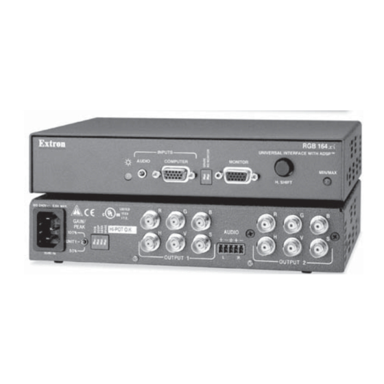 EXTRON ELECTRONICS RGB 160XI USER MANUAL Pdf Download | ManualsLib