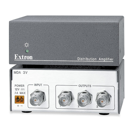 EXTRON ELECTRONICS MDA 3V 1X3 SPECIFICATION SHEET Pdf Download | ManualsLib