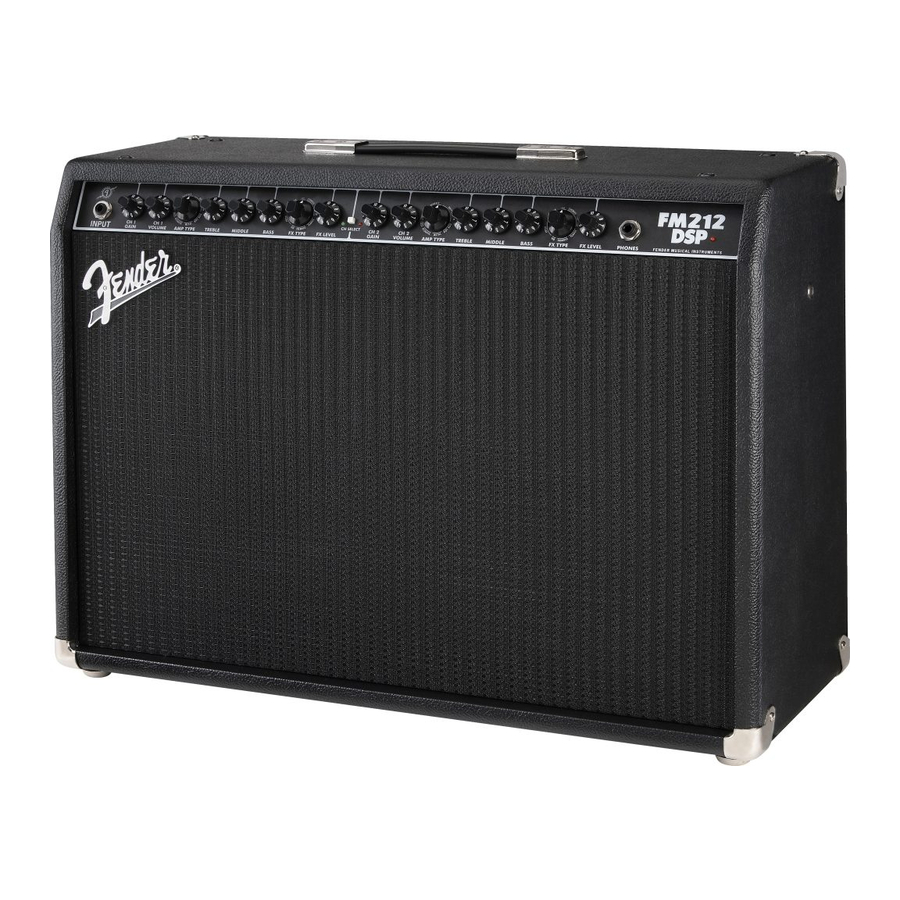 FENDER GUITAR AMPLIFIER FM 212 DSP OWNER'S MANUAL Pdf Download | ManualsLib