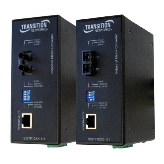 TRANSITION NETWORKS SISTF10XX-111-LR(T) INSTALLATION MANUAL Pdf Download | ManualsLib