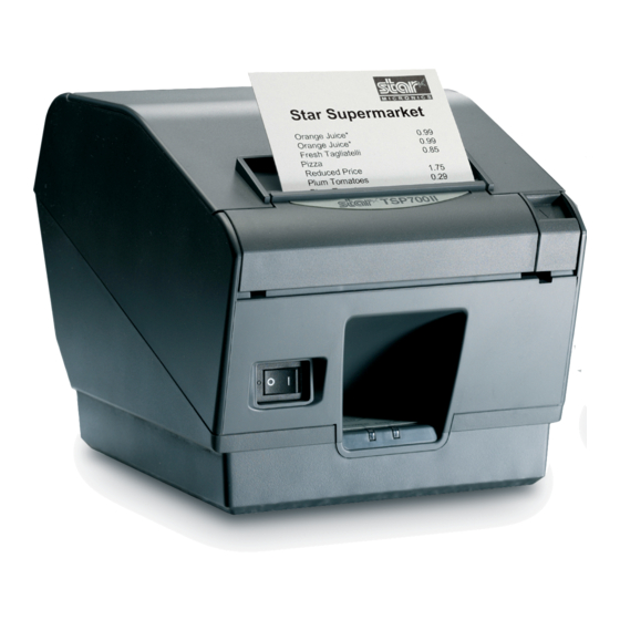 STAR MICRONICS TSP700 SERIES PRODUCT SPECIFICATIONS Pdf Download ...
