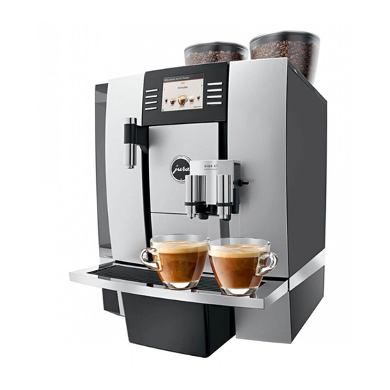 JURA GIGA X7 INSTRUCTIONS FOR USE MANUAL Pdf Download | ManualsLib