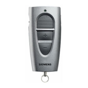 SIEMENS REMOTE CONTROL USER MANUAL Pdf Download | ManualsLib