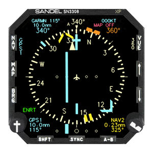 Sandel SN3308 Avionics Display Manuals