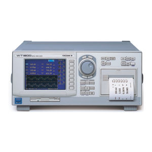 User Manuals: Yokogawa wt1600 Digital Power Meter