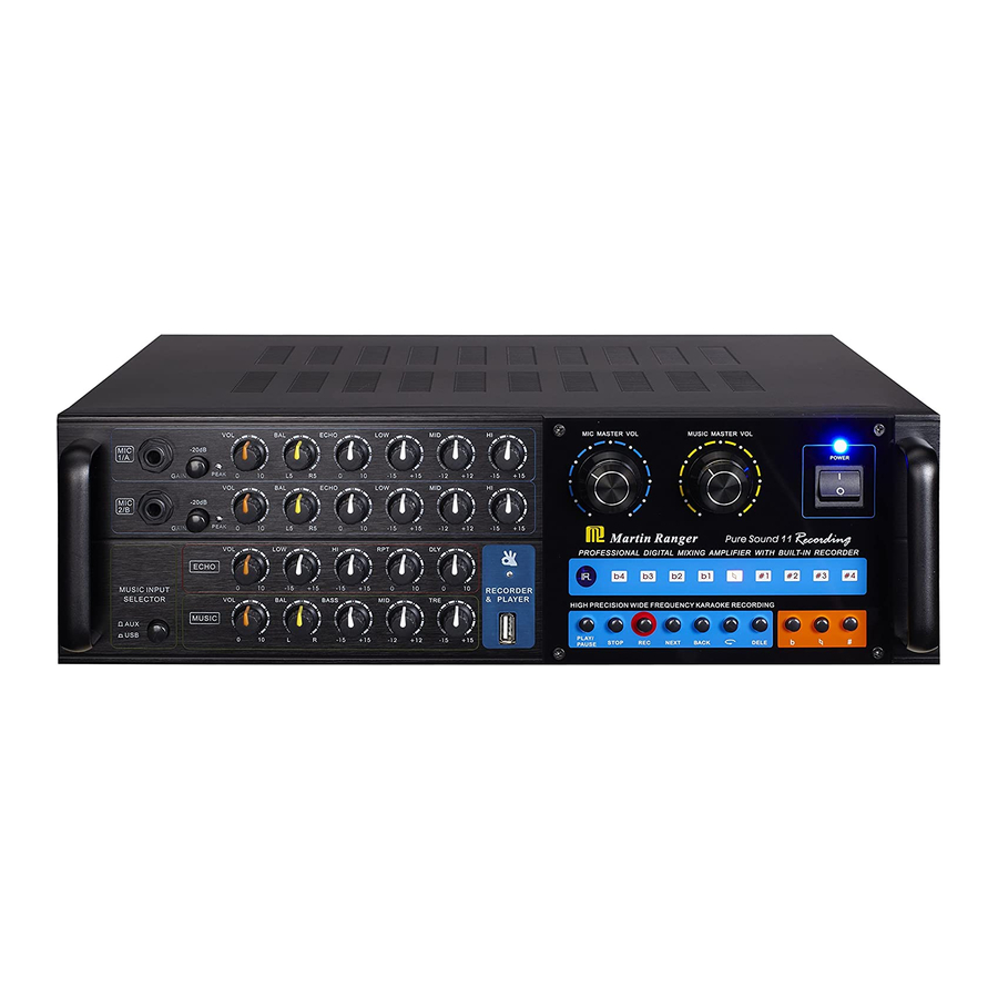 MARTIN RANGER PURE SOUND 11 RECORDING OWNER'S MANUAL Pdf Download ...