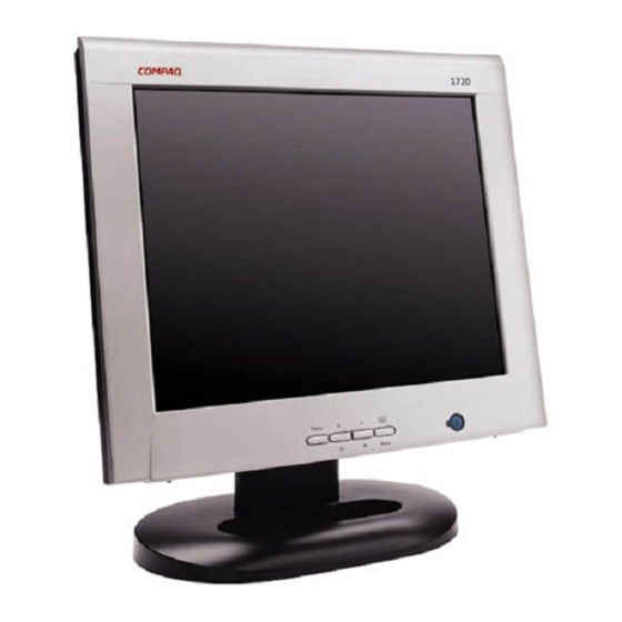 COMPAQ TFT1720 USER MANUAL Pdf Download | ManualsLib
