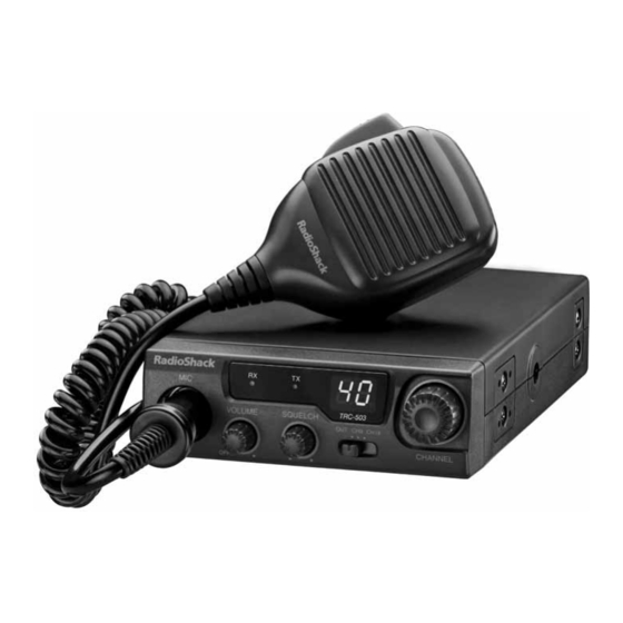 RADIO SHACK TRC-503 OWNER'S MANUAL Pdf Download | ManualsLib