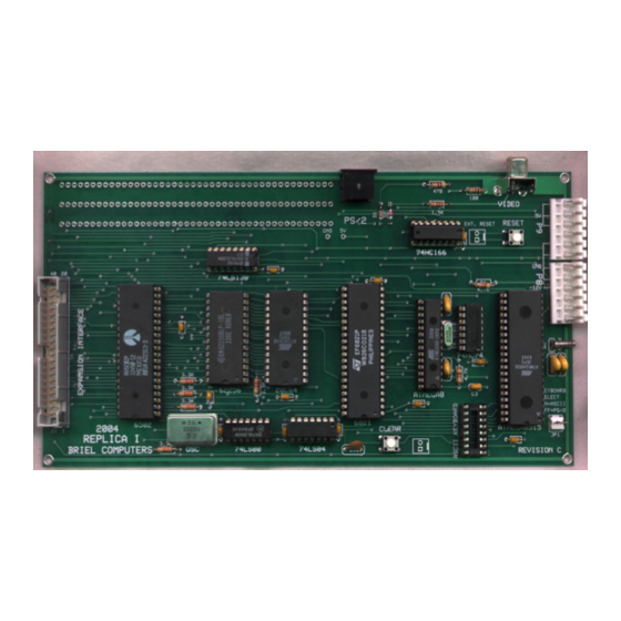 BRIEL COMPUTERS REPLICA I USER MANUAL Pdf Download | ManualsLib