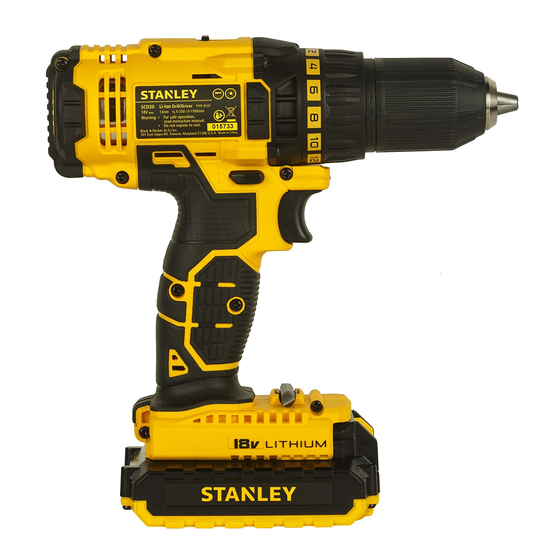 STANLEY SCD20 ORIGINAL INSTRUCTIONS MANUAL Pdf Download | ManualsLib