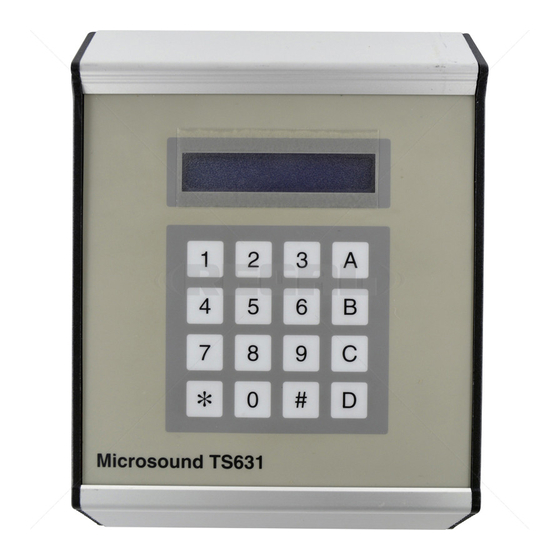 MICROSOUND TS631 MANUAL Pdf Download | ManualsLib MICROSOUND TS631 MANUAL Pdf Download | ManualsLib
