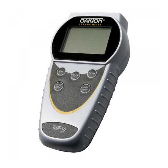 OAKTON TEMP-16 INSTRUCTION MANUAL Pdf Download | ManualsLib