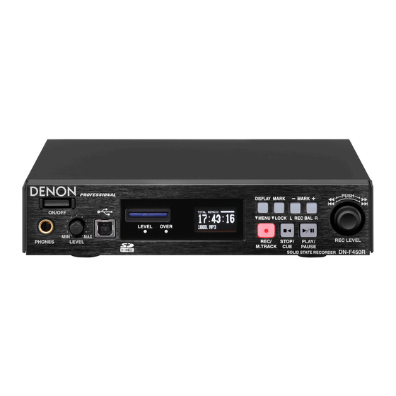 DENON DN-F450R OWNER'S MANUAL Pdf Download | ManualsLib