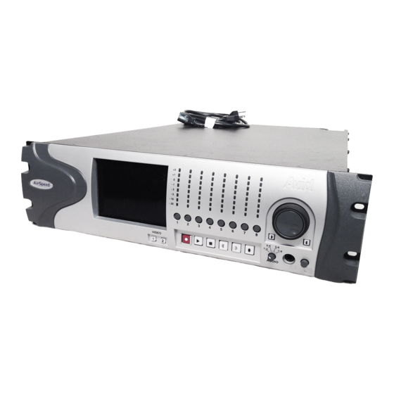 AVID TECHNOLOGY AIRSPEED INSTALLATION AND USER MANUAL Pdf Download ...