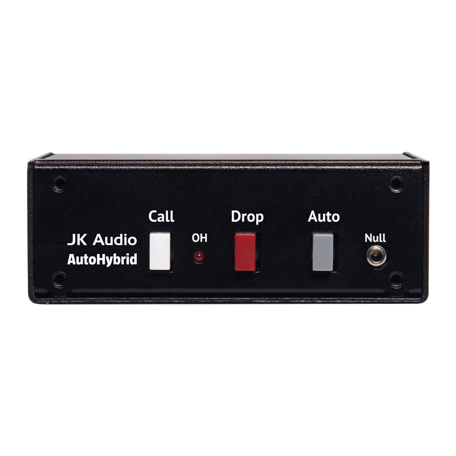 JK AUDIO AUTOHYBRID USER MANUAL Pdf Download | ManualsLib