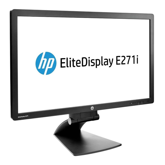 HP ELITEDISPLAY E271I SPECIFICATION Pdf Download | ManualsLib