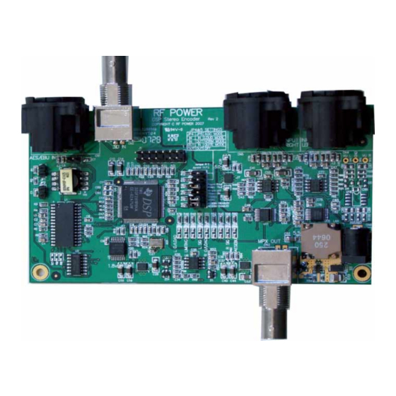 RF POWER HORIZON DSP ENCODER USER MANUAL Pdf Download | ManualsLib