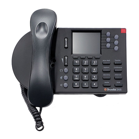 SHORETEL 265 QUICK REFERENCE Pdf Download | ManualsLib