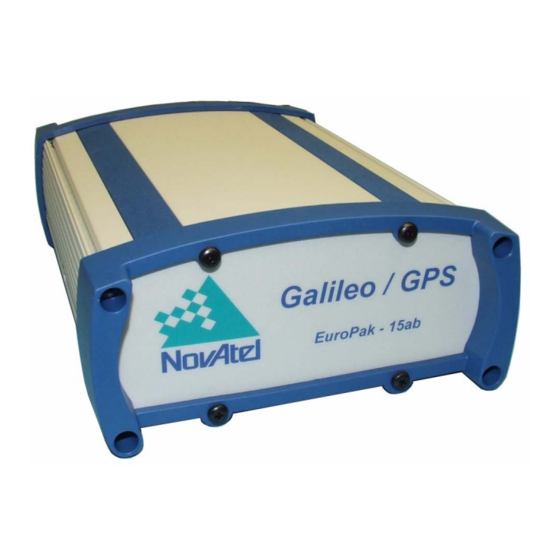 NOVATEL EUROPAK-15AB USER MANUAL Pdf Download | ManualsLib