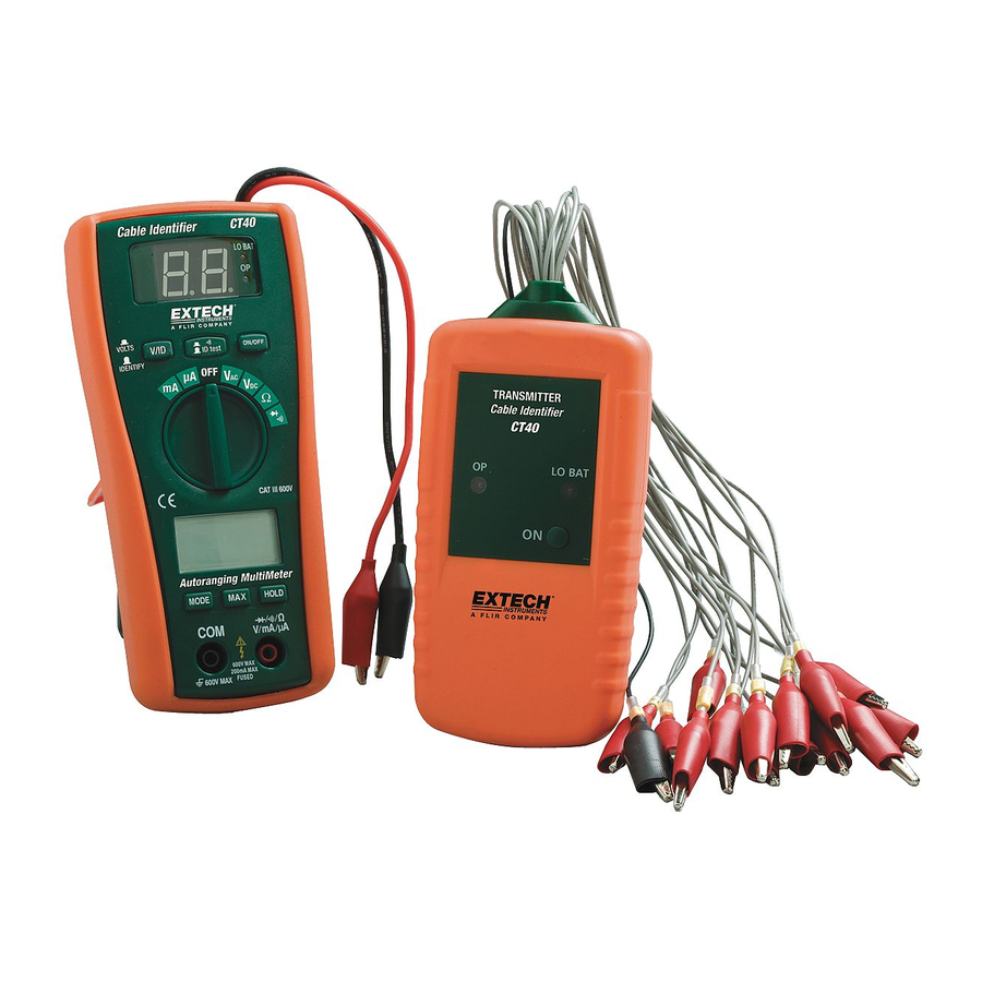 EXTECH INSTRUMENTS CT40 USER MANUAL Pdf Download | ManualsLib
