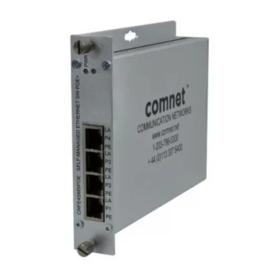 COMNET CNFE4SMSPOE INSTALLATION AND OPERATION MANUAL Pdf Download ...