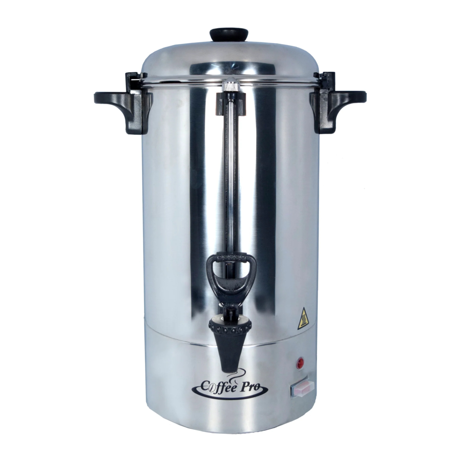 Coffee Pro CP36, CP80 - Coffee Percolator Operating Manual | ManualsLib